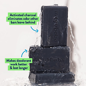 Megababe Underarm Bar Soap - Space Bar | with Detoxifying Charcoal for Odor Control | 3.5 oz - 3 Pack