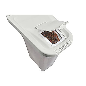 Van Ness 4-Pound Food Dispenser with Fresh-Tite Seal, White , Large (FD4), Clear