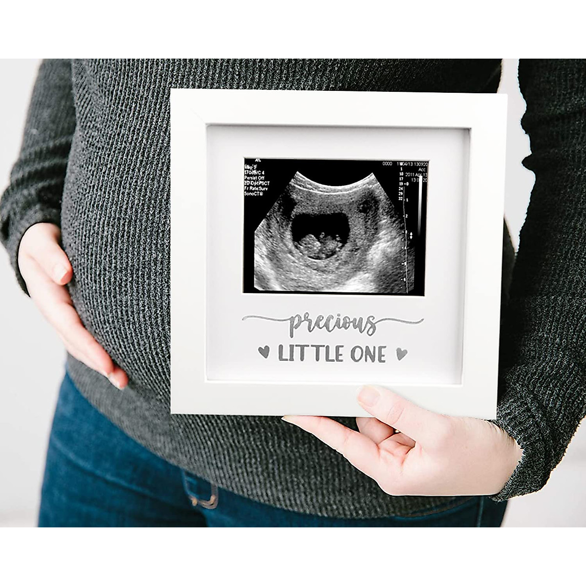 Pregnancy Gifts Est 2023-New Parents Gift Set Pregnancy Announcement-First Time New Mom Basket for Baby Shower Gender Reveal-Mom & Dad Mugs, Decision Coin, Baby Ultrasound Frame, Onesie, Bib, Socks