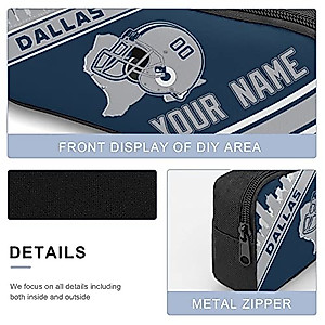 Quzeoxb Custom Dallas Backpack 3Pcs Personalized School Backpacks with Lunch Box Pen Pouch Gift for Boys Girls