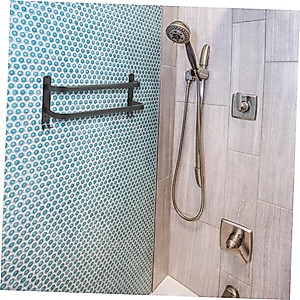 Hoement Towel Rack Towel Rods for Bathroom Towel Holder Bathroom Towel Bar Kitchen Towel Bar Towel Hangers for Bathroom Wall Bathroom Rack Organizer Towel Bars for Bathroom Aluminum