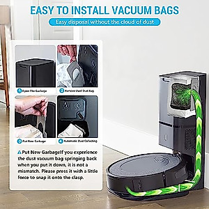 kancehinage 25 Pack Vacuum Bags Compatible with iRobot Roomba Bags i & s & j Series, Replacement for i3+(3550) i4+(4552) i6+(6550) i7+(7550) i7Plus j7+ i8+(8550) s9 s9+(9550) Automatic Dirt Disposal Bags, Effective Dust Filtration (25 pack)