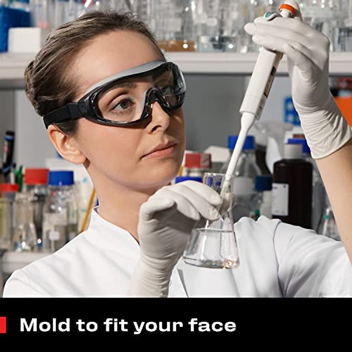 NoCry Anti Fog Safety Goggles for Men with Premium Anti Scratch Coating - Perfect Work Goggles with Adjustable Headband; ANSI Z87.1 Safety Goggles; Science Goggles or Chemistry Safety Glasses