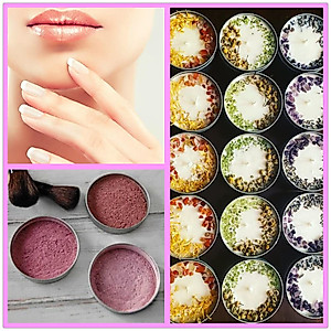 Aluminum Tin Jars, Cosmetic Sample Metal Tins Empty Container Bulk, Round Pot Screw Cap Lid, Small Ounce for Candle, Lip Balm, Salve, Make Up, Eye Shadow, Powder (12 Pack, 2 Oz/60ml)