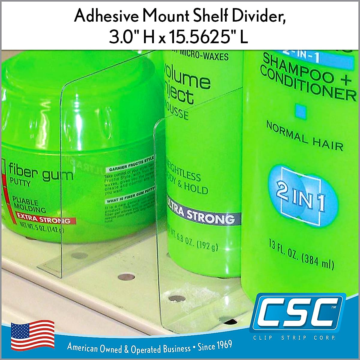 3" x 15-9/16" Shelf Divider, SD-3016, Pack of 50 | Clip Strip Corp