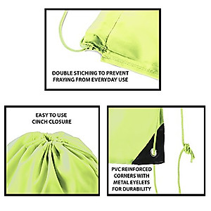 Mato & Hash Drawstring Bulk Bags Cinch Sacks Backpack Pull String Bags | 15 Colors | 1PK-100PK Available