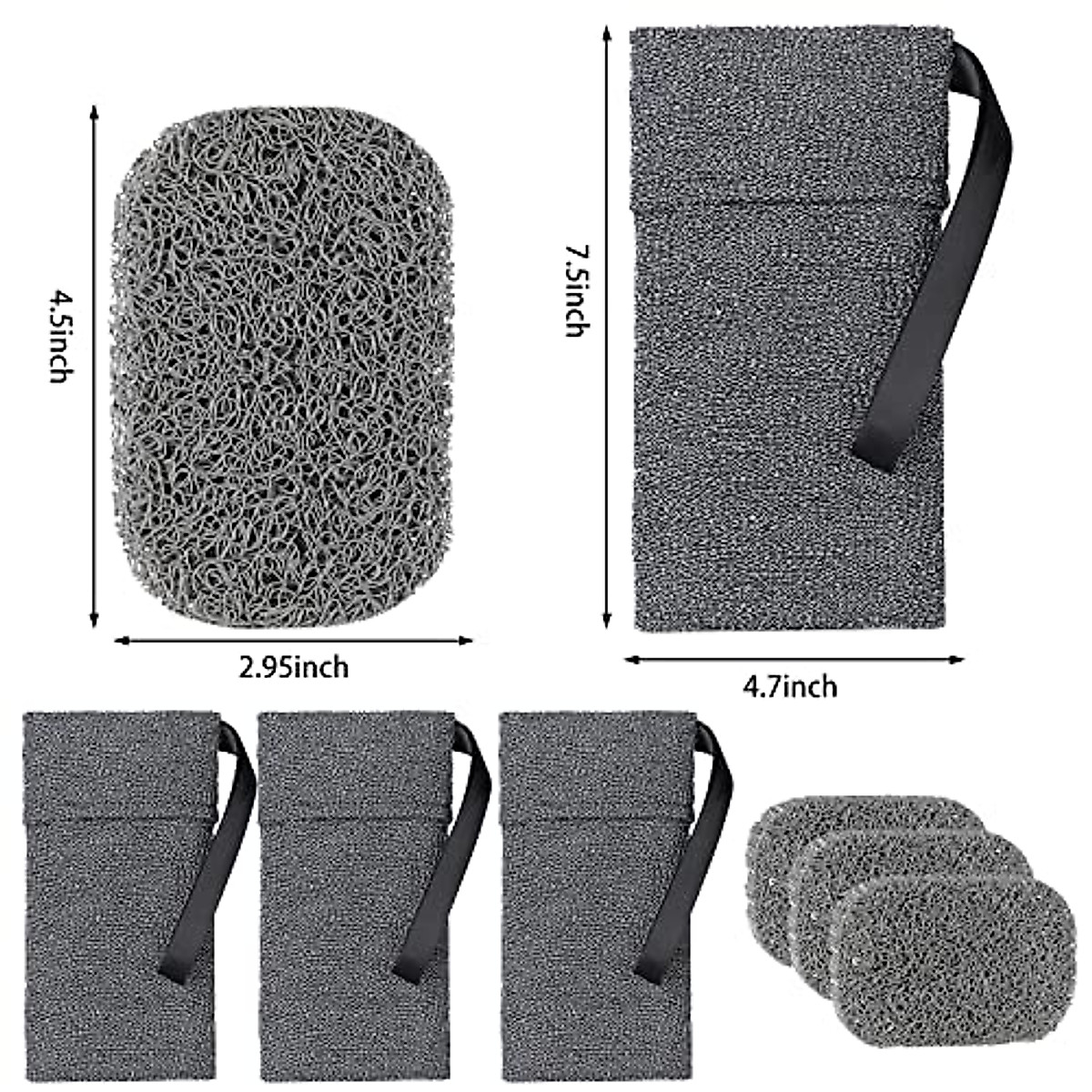 6 Pack Soap Saver Bags and Pads Set, Soap Pocket Exfoliating Soap Saver Pouch for Large Bar Soap or Leftover Bits, Body Scrubber Sponge for Men and Women for Bathing and Showering (6 Pack)