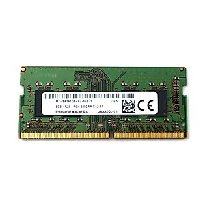 Laptop Memory Module MTA8ATF1G64HZ-3G2J1 Compatible Replacement Spare Part for Micron MTA8ATF1G64HZ 8GB 1Rx8 DDR4 SO-DIMM PC4-25600 3200MHz 260-Pin Non-ECC CL19 1.2V