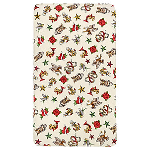 Tattoo Design Jersey Knit Cotton Crib Sheet | Sailor Jerry Inspired Tattoo Design | Breathable and Extra Soft