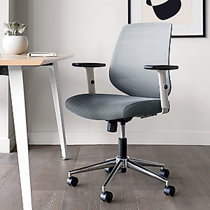 Branch Daily Chair - Computer Office Chair with Swivel, Lumbar Rest, and Adjustable Armrests - Sustainable, Stylish Mesh, & Adjustable Armrests - Comfortable Seating for Improved Posture - Slate
