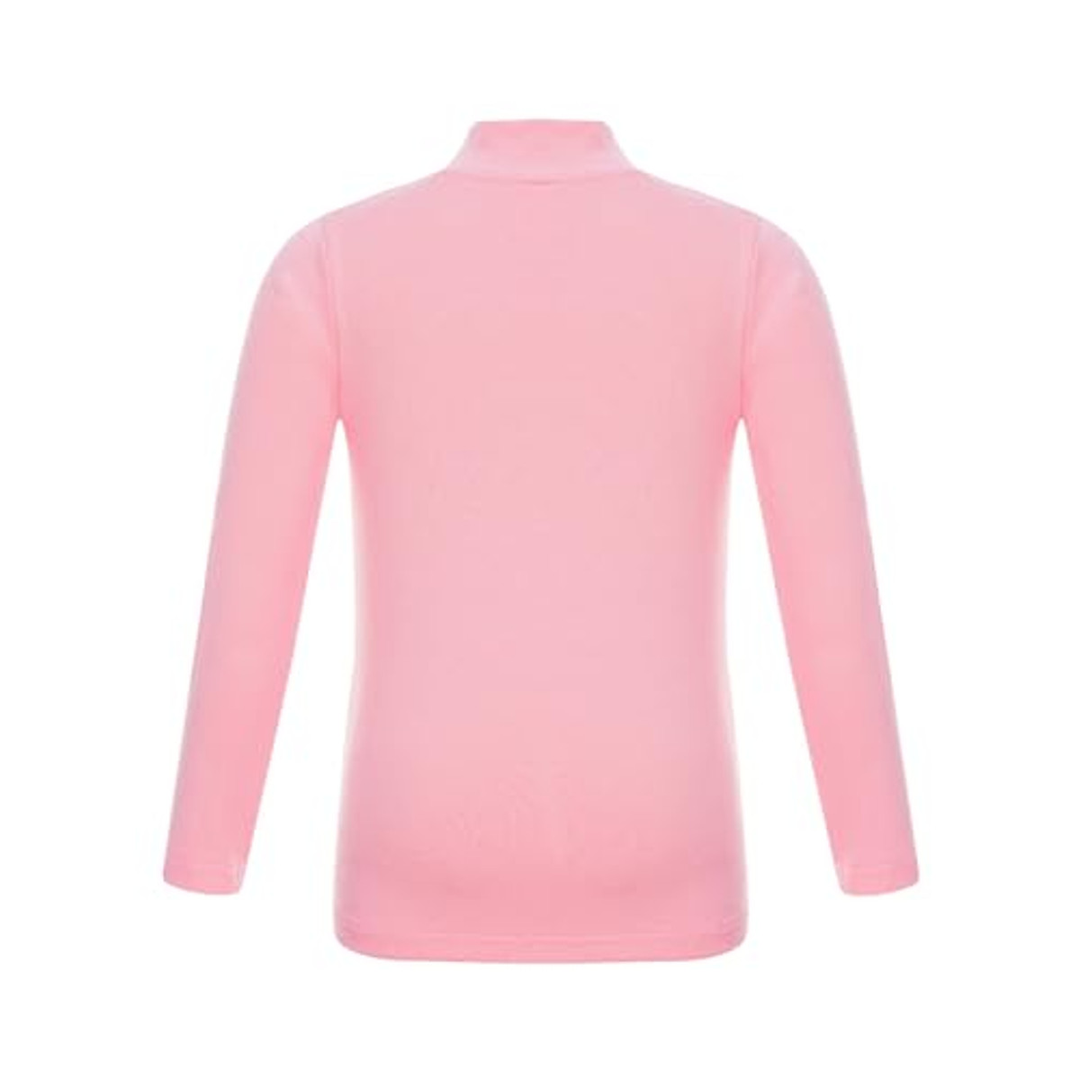 YiZYiF Kids Boys Girls Turtleneck Long Sleeves T-Shirts Thermal Tops Athletic Tee Baselayer Shirts Pink 9-10 Years