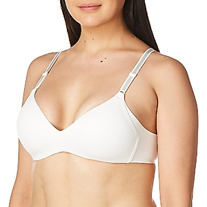 Warner's Women's Blissful Benefits Underarm-Smoothing Comfort Wireless Lightly Lined T-Shirt Bra RM7561W, White, 36C