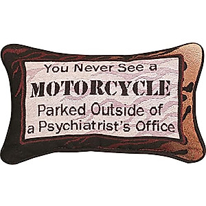 Manual 12.5 x 8.5-Inch Decorative Throw Pillow, You Never See a Motorcycle