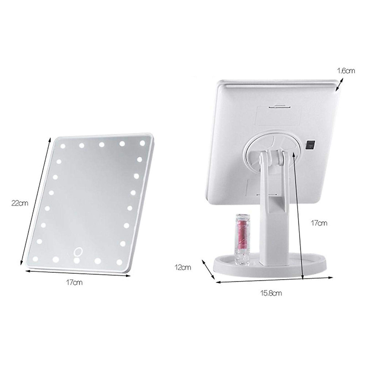 FQYYDD Illuminated Makeup Mirror Led Touchscreen Lighting Makeup Mirrors Are Light-Adjustable