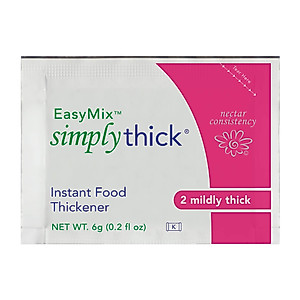 SimplyThick EasyMix | 200 Count of 6g Individual Packets | Gel Thickener for Those with Dysphagia & Swallowing Disorders | Creates an IDDSI Level 2 – Mildly Thick (Nectar Consistency)