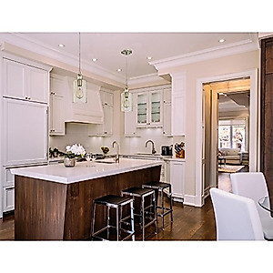 Westinghouse Lighting 6329000 One-Light Indoor Mini Pendant, Brushed Nickel Finish with Clear Textured Glass