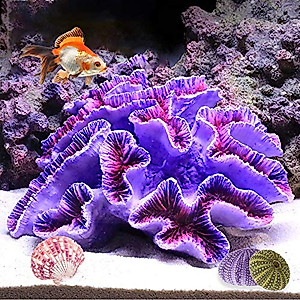 Besimple Aquarium Coral Ornaments Decor Fish Tank Plants Decoration for Aquarium Landscape,Purple