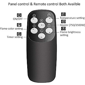 Electric Fireplace Remote Control Suitable for Most (Black)