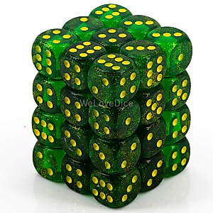 Chessex Borealis Maple Green D6 12mm Dice Set [CHX27965]