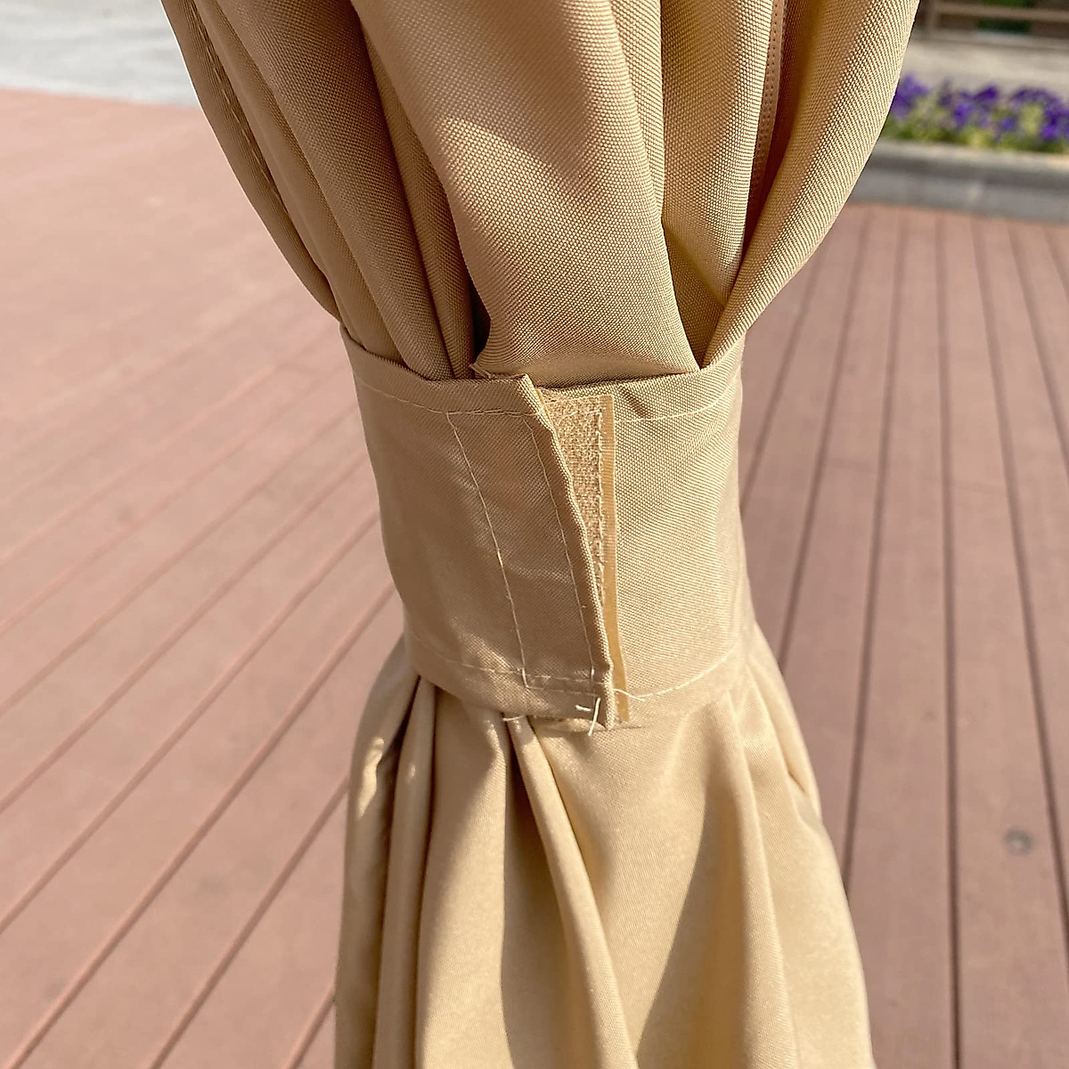 10 X 10ft Hardtop Gazebo, Double Roof Gazebo with Nettings, Outdoor Steel Frame Vertical Stripes Roof Permanent for Patio, Backyard, Lawns,Khaki