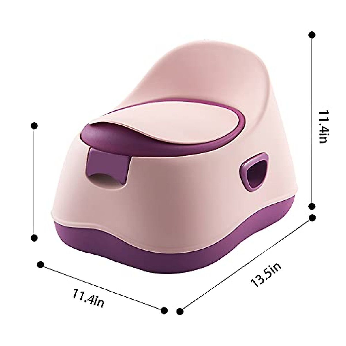 Potty Training Chair,PHEENOWL Portable Toddler Potty Training Toilet Seat with Removable Container,Non Slip and Easy-Clean kids potty built in Splash Guard for Boys Girls (Blue, PP seat)