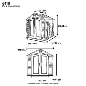 Lifetime 6418 Outdoor Storage Shed, 8 by 5 Feet