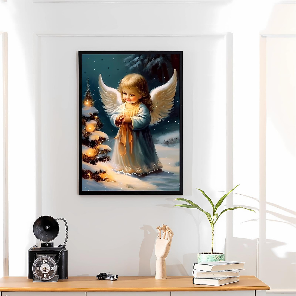 Worihut 5D Diamond Painting Kits for Adults, Angel DIY Full Round Diamond Art with Accessories & Tools,Wall Decoration Crafts for Home Wall Decor 16x20 Inch