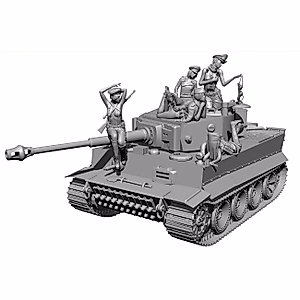 1/35 Resin Soldier Figure Model Kits DIY Beauty 5 Set Soldier colorless and self-Assembled YFWW-2158 (Without Tank)