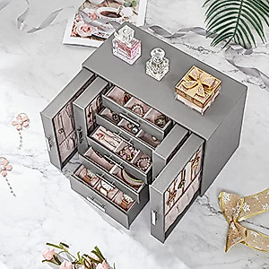 ANWBROAD Jewelry Organizer Box 9-Layer Jewelry Boxes for Women and Girls Jewelry Storage Box for All Necklaces Rings Earrings Bracelet Watches UJJB017H