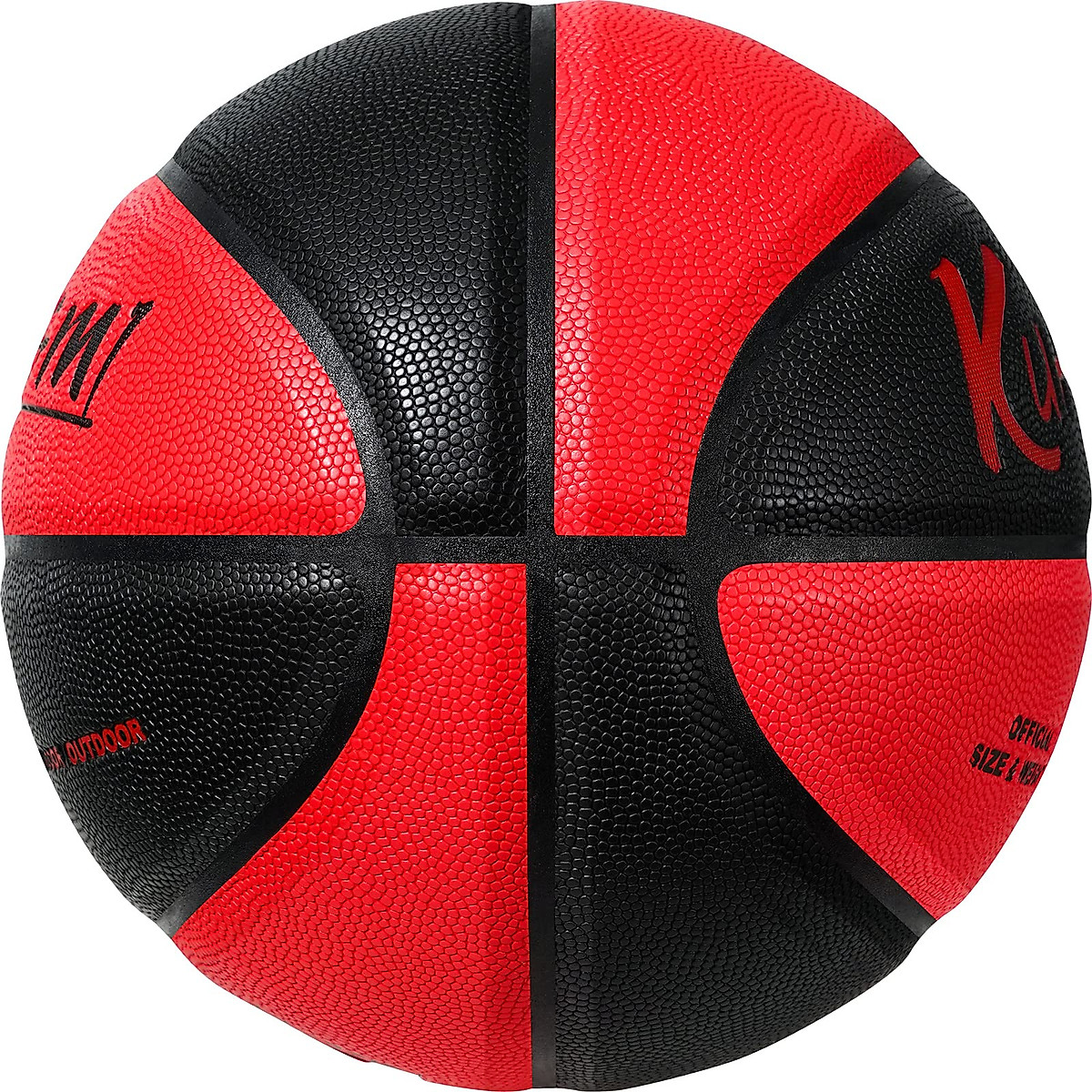 Kuangmi Personalized Basketball Fancy Streetball Indoor Outdoor (Size 7/29.5”) (Black Red)