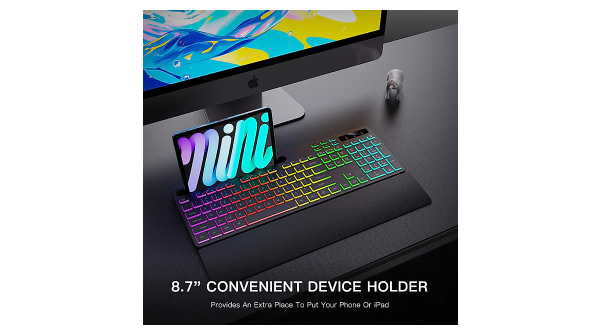 Soueto Wireless Rgb Backlit Keyboard Ergonomic And Efficient