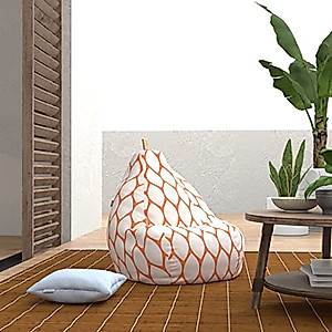 Big Joe Tuffet Weatherproof Bean Bag Chair, Paprika Bella Sunmax, Durable Weather Resistant Fabric, 2.5 feet Teardrop