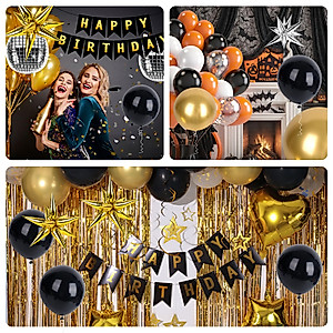 MCPINKY 140PCS Black Balloons, 12 Inch Latex Balloons Garland Arch Kit for Wedding Birthday Baby Shower Graduation Party Decor