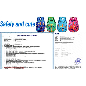 DB Dinosaur Toddler Mini Backpack with Leash, Children Kids Baby Harness Bookbag (Rose Pink)