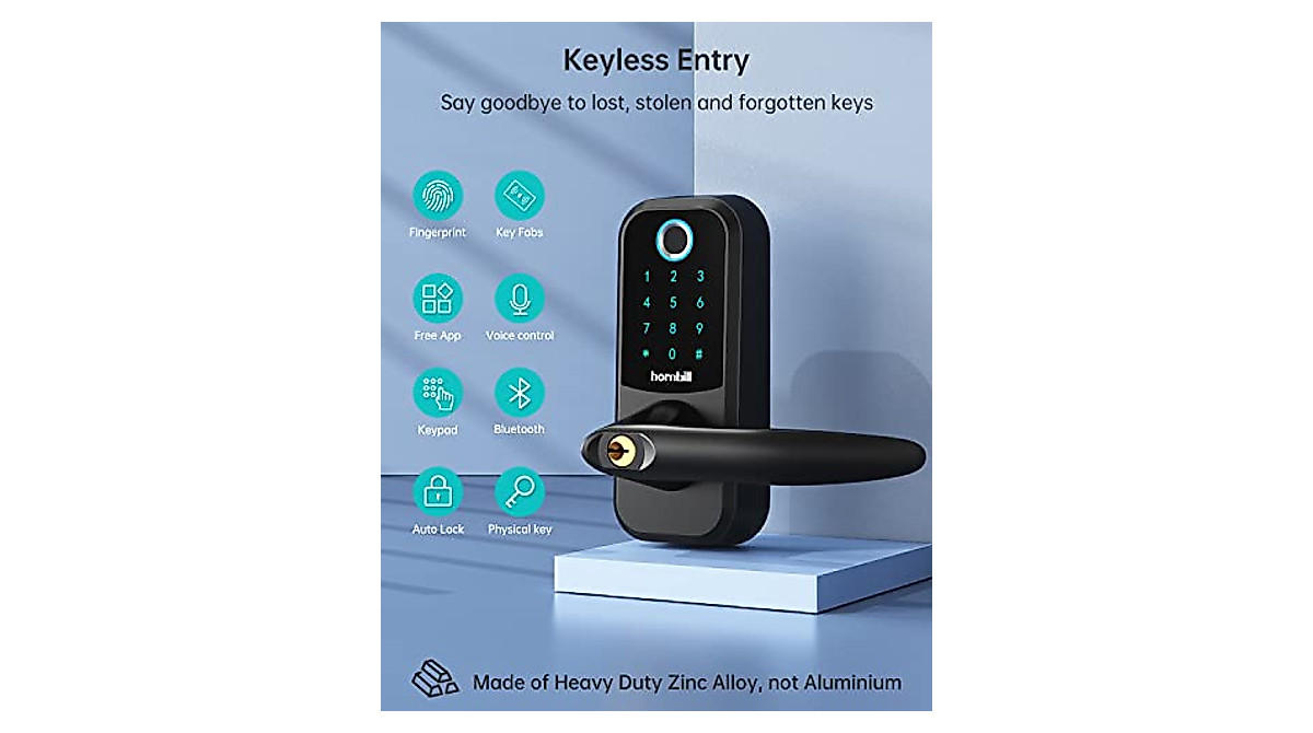 Hornbill Smart Lock Keyless Entry - Biometric & App Control