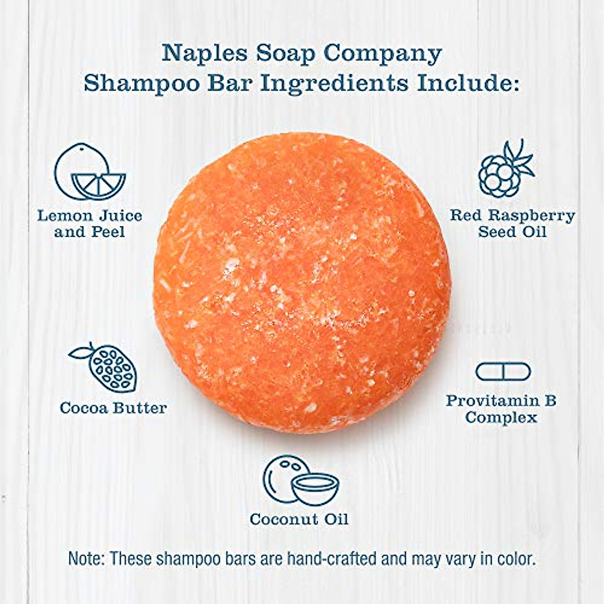 Naples Soap Company Solid Shampoo Bar for All Hair Types – Eco-Friendly, Free of Parabens, Alcohol, Pthalates – Handmade, pH Balanced, Hydrating Haircare, Lasts 50-75 Uses – Florida Fresh, 1.75 oz