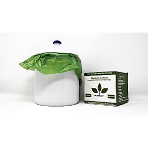 MOGALIXE Compostable Kitchen Compost Bags, 2.6 Gallon, 100 Count, Plant-Based, Extra Thick, ASTM D6400 Rated