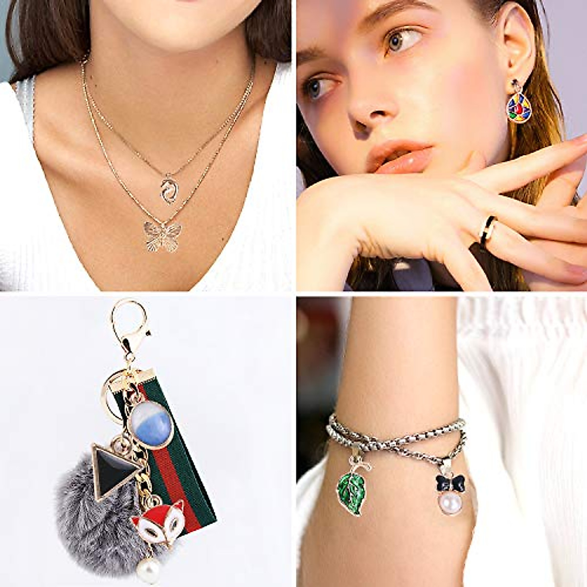 SANNIX 350Pcs Wholesale Bulk Lots Jewelry Making Charms Assorted Gold Plated Enamel Pendants for DIY Necklace Bracelet Earring Craft Supplies