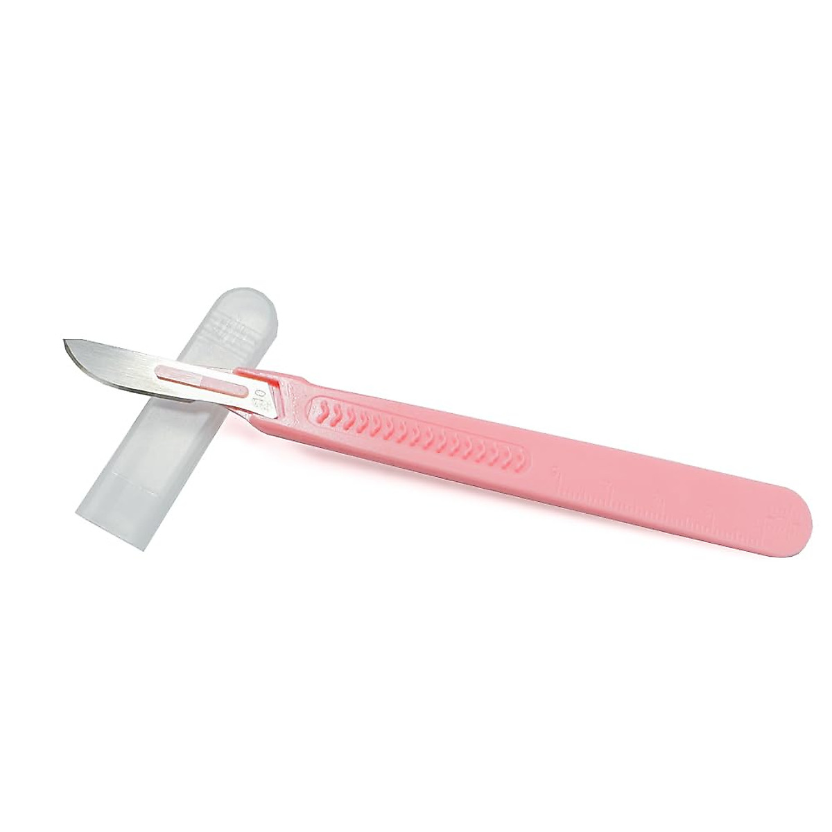Surgical Scalpel Dermaplaning Tools #10 Dermaplane Blades with Handle, Dermablade for Women Podiatry Face Crafts Individually Sterilized Wrapped with Protect Tip Cover, No Need Install