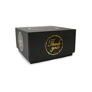 Thank You Stickers Roll 500 PCS Bokinyoung Round Transparent Gold Glitter Foil Seal Stickers 1.5 Inch Thank You Labels for Business