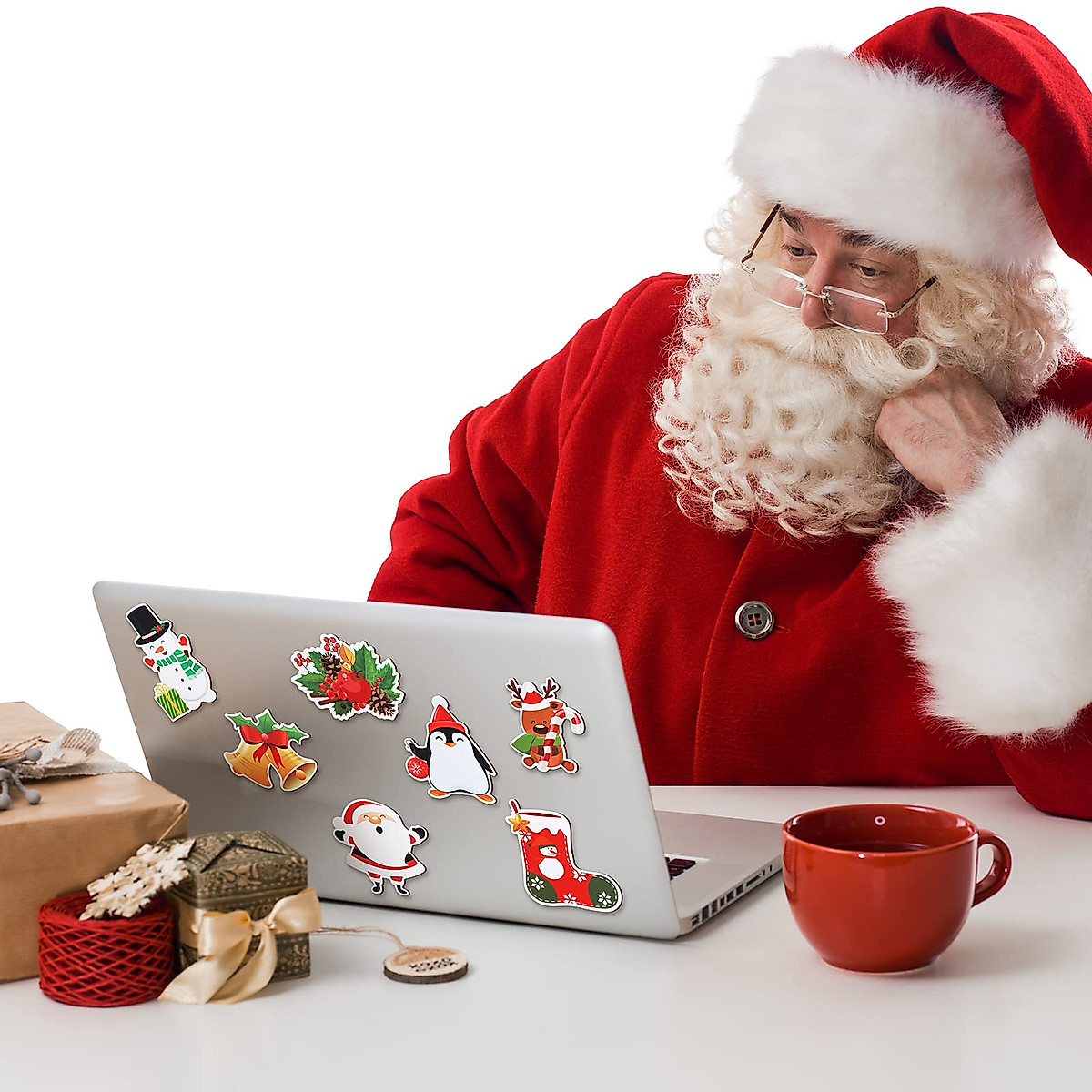 20 Pieces Christmas Magnets Set Christmas Refrigerator Magnets Santa Snowman Holiday Magnets Decorative Magnetic Fridge Decoration Xmas Magnets Fridge Magnetic Decor Car Sticker for Dishwasher Door