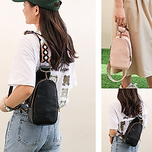 INICAT Fanny Packs for Women, Belt Bag Fashion Waist Packs Small Sling Bag with Adjustable Strap for Travel Hiking Outdoor Sports (Style07-Black)