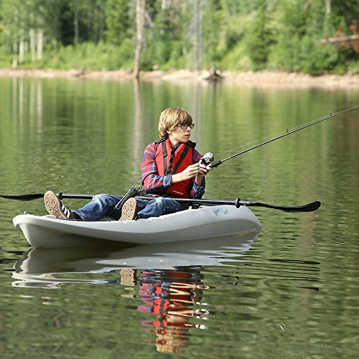 Lifetime Hydros Angler Kayak with Paddle, Sandstone, 101"