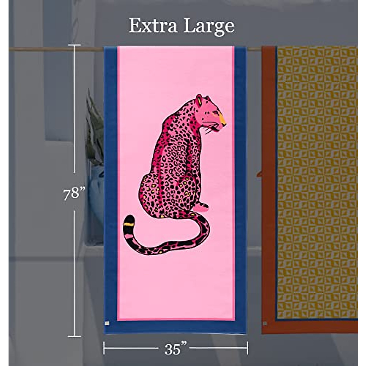 Coastfit Premium Oversized Pool- / Beach-Towel Made from Sustainable Materials (Flamingo Pink)