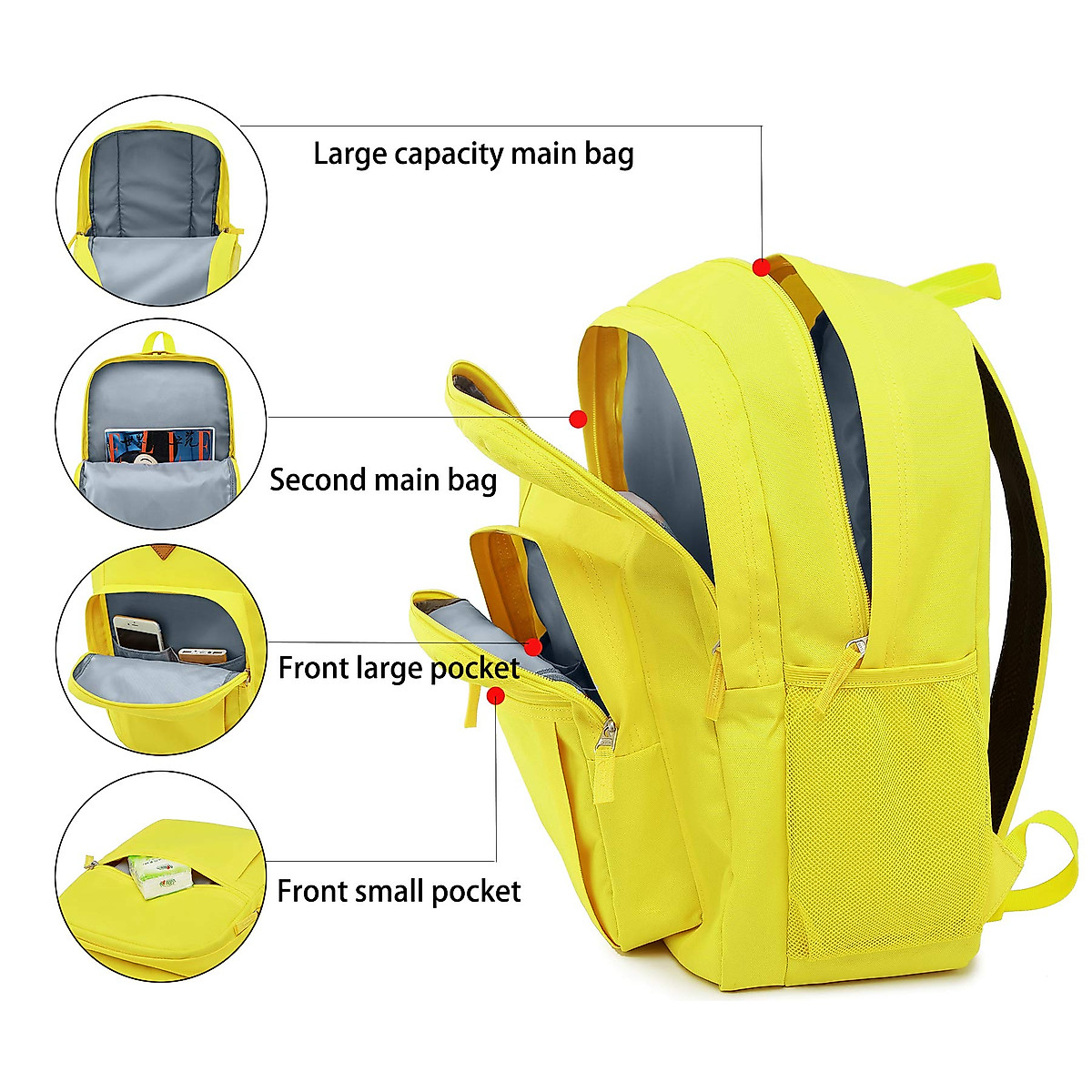 abshoo Classical Basic Womens Travel Backpack For College Men Water Resistant Bookbag (Turquoise)