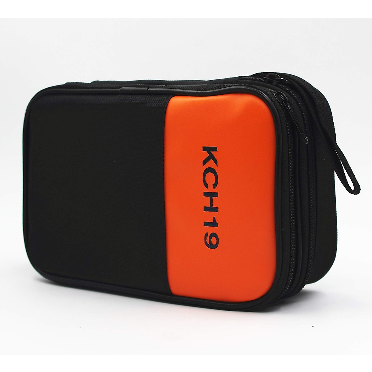 TestHelper KCH19 Double Layered & Padded Carrying Zipper Case with Wrist Strap Use for Handheld Multimeter,Phase Indicator,Thermometer, Calibrator,Clamp Meter