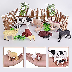 EnAuRoL 35 PCS Farm Animals Toys for Toddlers 3 Years Old Boys and Girls Realistic Animal Figures Playsets Toys for Kids 3~8 Christmas Birthday Gift