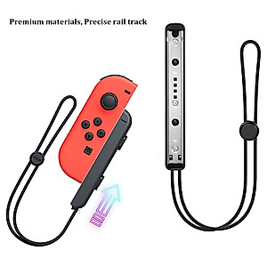 VANJUNN Replacement Wrist Strap for Switch OLED and Switch 2017Joycon,1 Pair Hand Wrist Strap Lanyard Replacement Parts Accessories with Joysticks Caps for Nintendo Switch Joycon