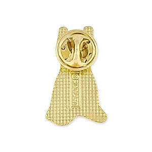 PinMart Heart Disease Awareness Enamel Lapel Pin – Gold Plated Glitter Red Dress Pin – Support Heart Health – Jewelry Brooch Pin with Secure Clutch Back