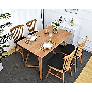 Nuowa Chair Cushions U-Shaped Chair Cushions with Ties 17 x 16 Inches Non Slip Dining Chair Pads and Seat Cushion Set Black